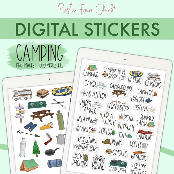 Camping Stickers - Etsy