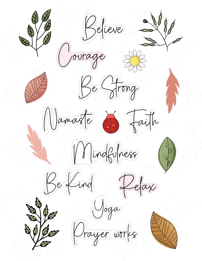 INSPIRATIONAL Positive Quotes Digital Stickers for Goodnotes Planner ...