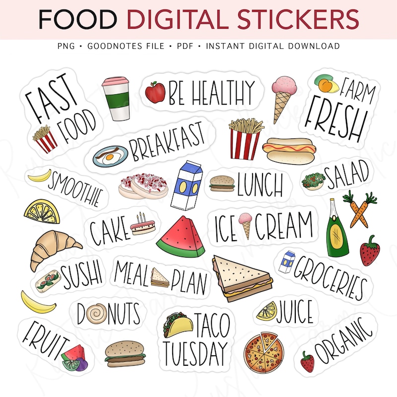 Food Stickers - Etsy