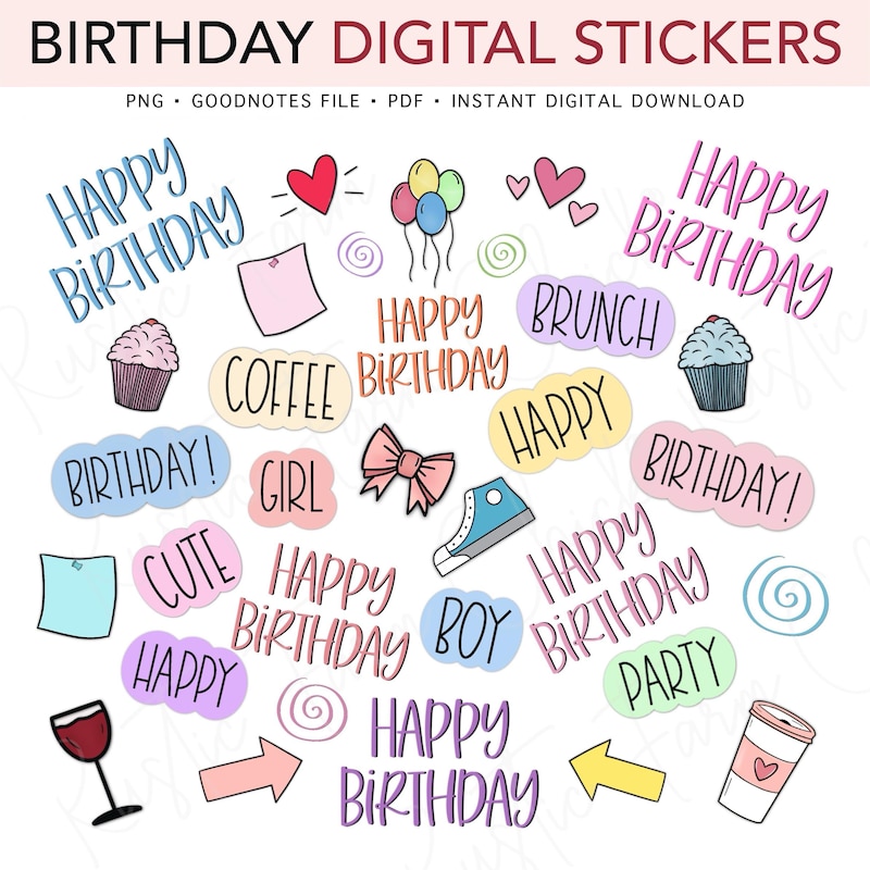 Birthday Planner Stickers - Etsy