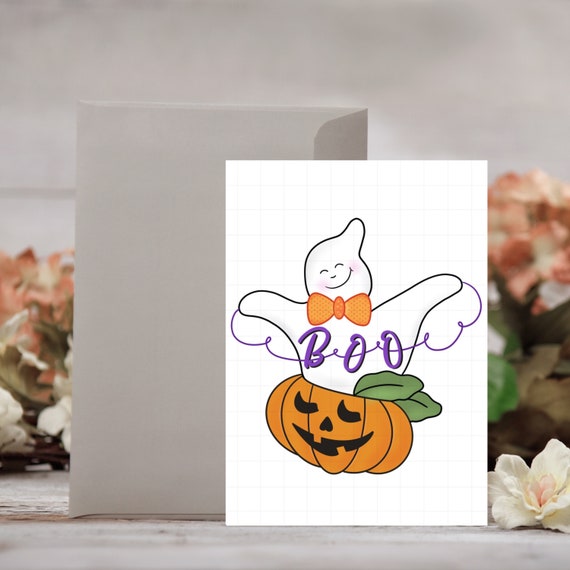 Papercraft CUTE Halloween Ghost Digital PNG Clipart Whimsical Ghost ...