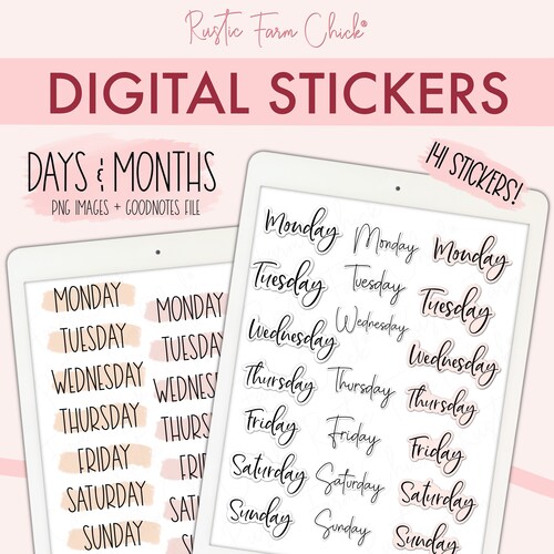 Minimalist Purple Calendar Digital Stickers for Goodnotes - Etsy