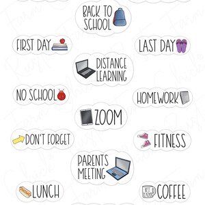 HOMESCHOOL Digital Stickers, Teacher Pre-cropped Digital Planner ...