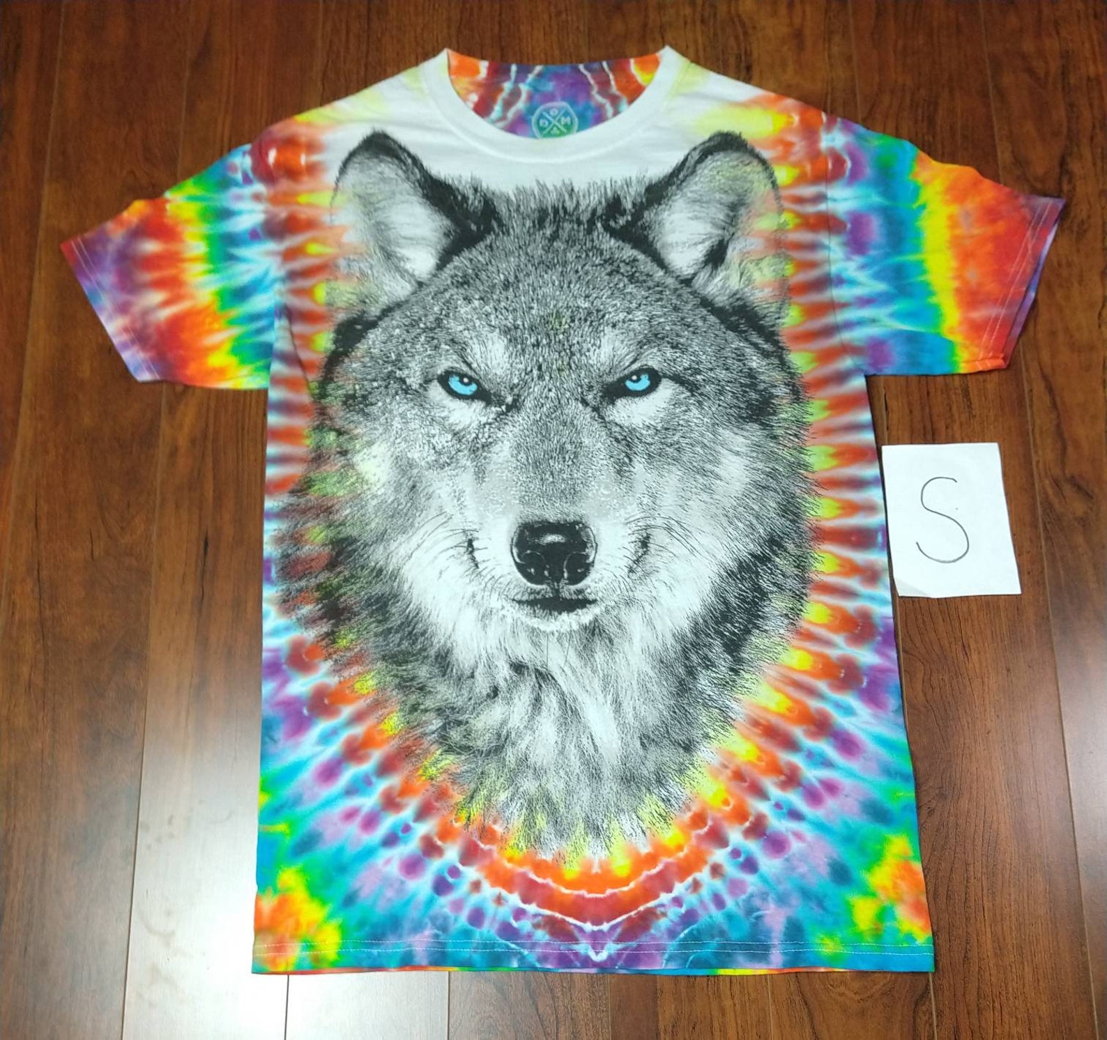 Adult Small Rainbow Wolf Tie-dye C04 - Etsy