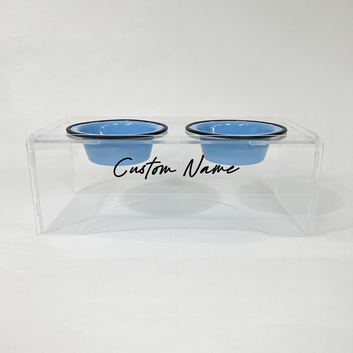 Premium Acrylic Dog Bowl Stand With Dogs Name and Choice of - Etsy