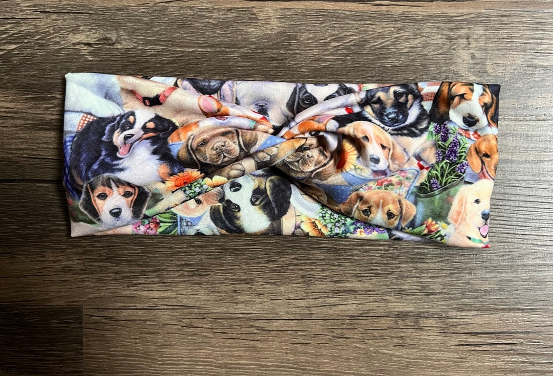 Paw Prints Headband, Dog Headband, Turban Headband, Dog Lover Turban ...