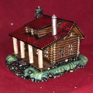 Ready to Paint Ceramic Bisque Log Cabin / House - Etsy