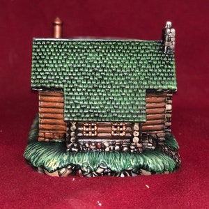 Ready to Paint Ceramic Bisque Log Cabin / House - Etsy