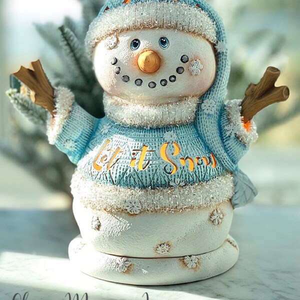 Ceramic Snowman - Etsy