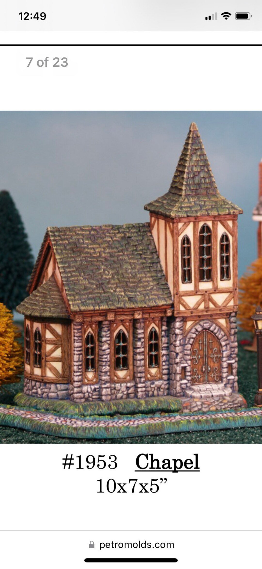 Ready to Paint or Hand Painted Ceramic Bisque Chapel / Church Village ...