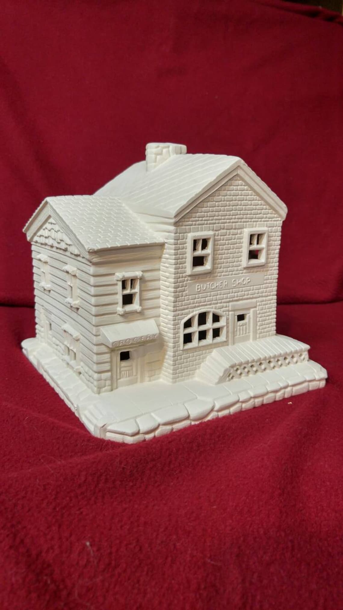 Ready to Paint Ceramic Bisque Butchers Shop / Grocery Store - Etsy