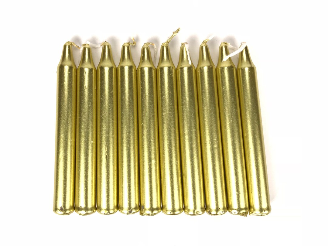 Gold Mini Ritual Candles, Charm Chime 4" Candles, Spells, Wicca, Wiccan ...