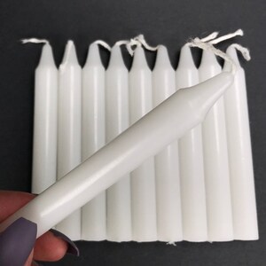 White Mini Ritual Candles, Charm Chime 4" Candles, Spells, Wicca ...