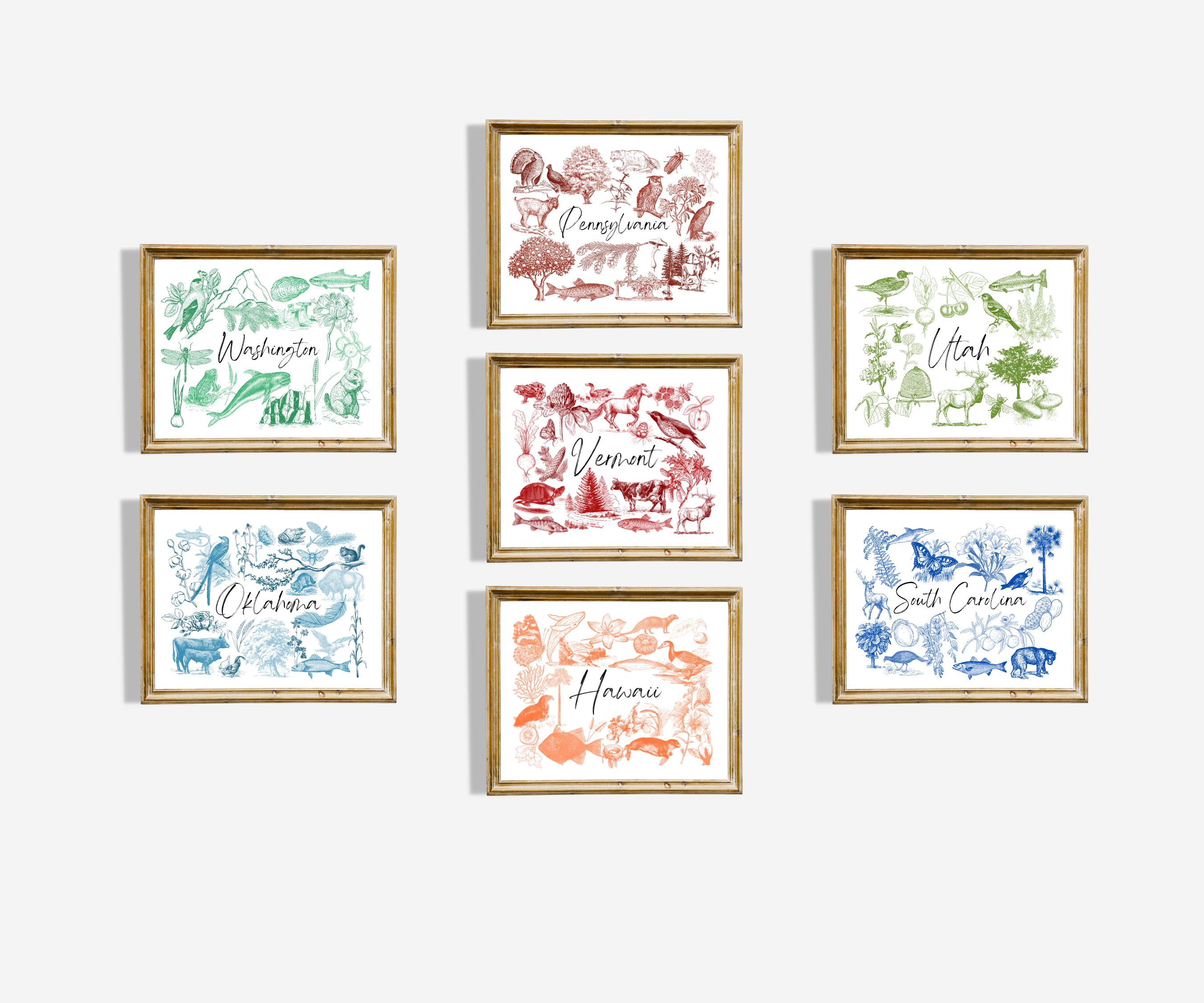 Georgia Wildlife Art - DIGITAL DOWNLOAD - Printable Wall Decor - Home ...