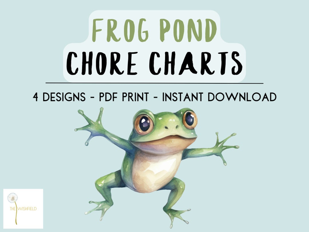 Frog Pond Chore Charts - DIGITAL DOWNLOAD - Printable Chore Chart for ...