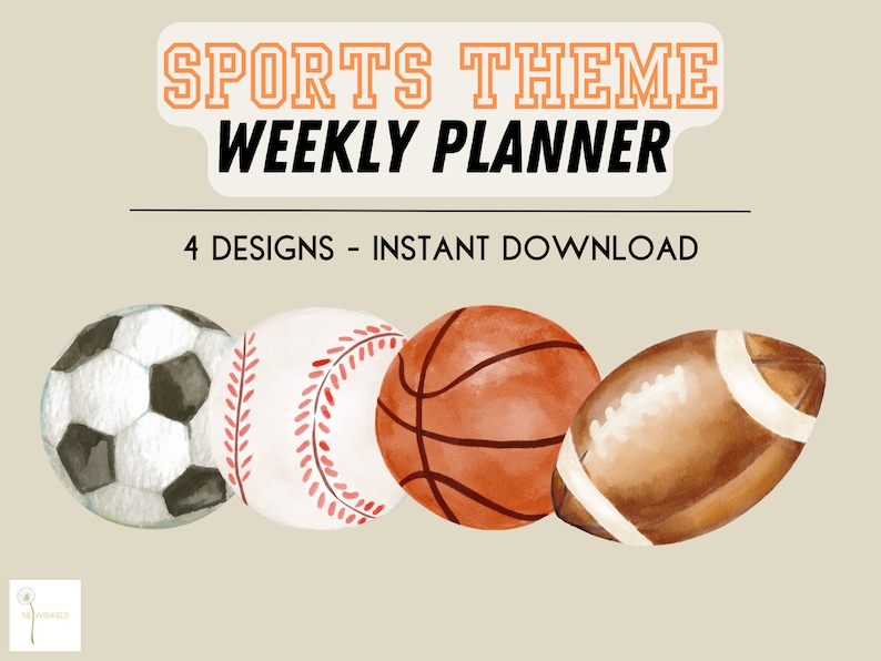Sports Weekly Planner - Printable Calendar - DIGITAL DOWNLOAD - Fall ...