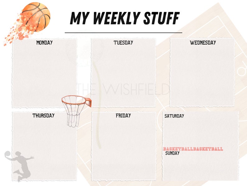Sports Weekly Planner - Printable Calendar - DIGITAL DOWNLOAD - Fall ...