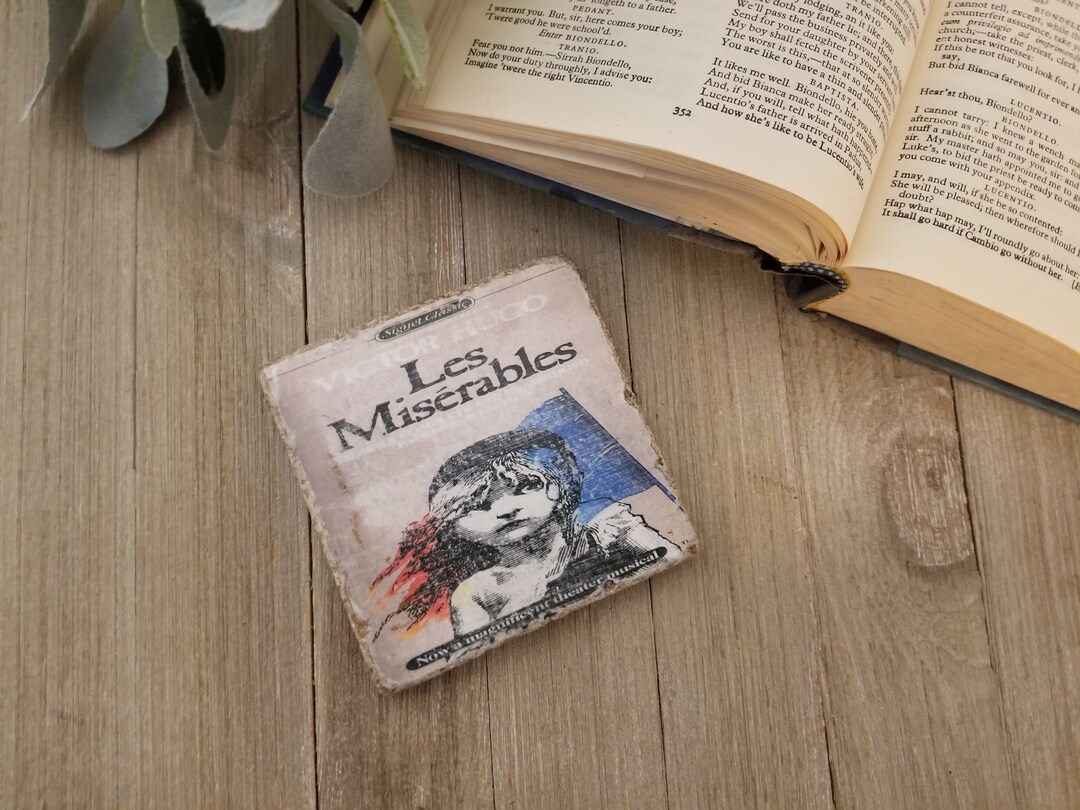 Les Miserables Book Coaster | Musical, Classic Literature, Book Lover ...
