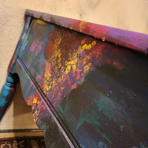 Whimsical Octopus Table | Funky Maximalist Style Rainbow Colored Small ...