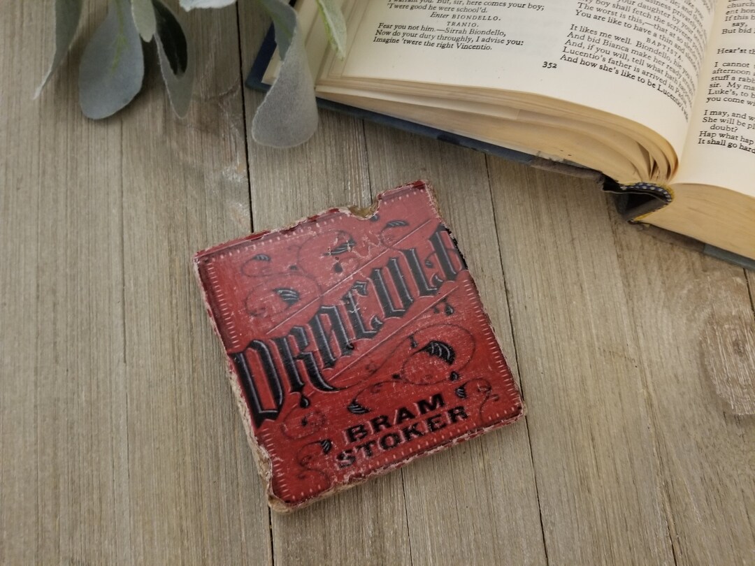 Dracula Book Coaster | Vampire, Gothic Literature, Literary, Halloween ...