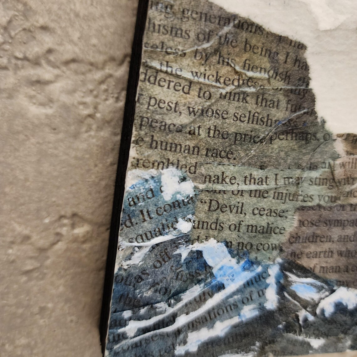 Frankenstein Literary Collage | Stormy Skies Painting, Gothic Coastal ...