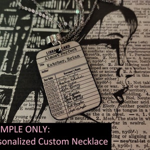 Create Your Own Custom Library Card Book Necklace | Personalized, Book ...