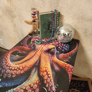 Whimsical Octopus Table | Funky Maximalist Style Rainbow Colored Small ...