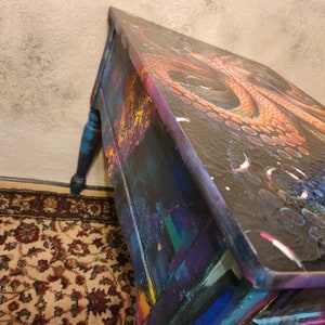 Whimsical Octopus Table | Funky Maximalist Style Rainbow Colored Small ...