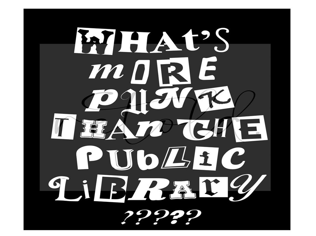 Public Library Punk Digital Download Librarian Book Lover - Etsy