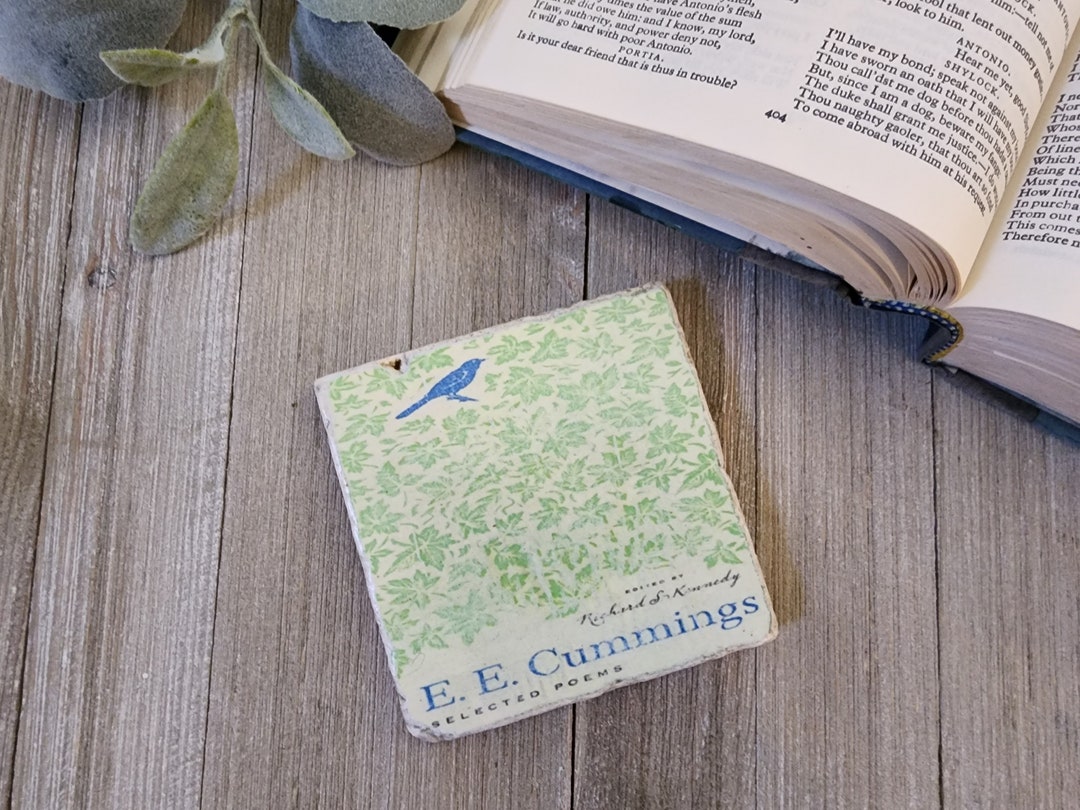 E E Cummings Poetry Coaster | Classic Literature, Literary Decor, Book ...