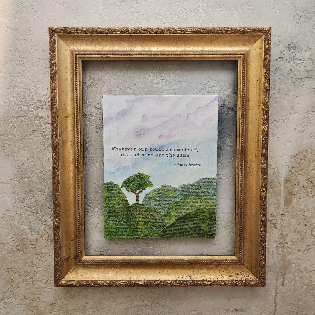 Wuthering Heights Literary Collage | Moody Landscape, Dark Academia Art ...