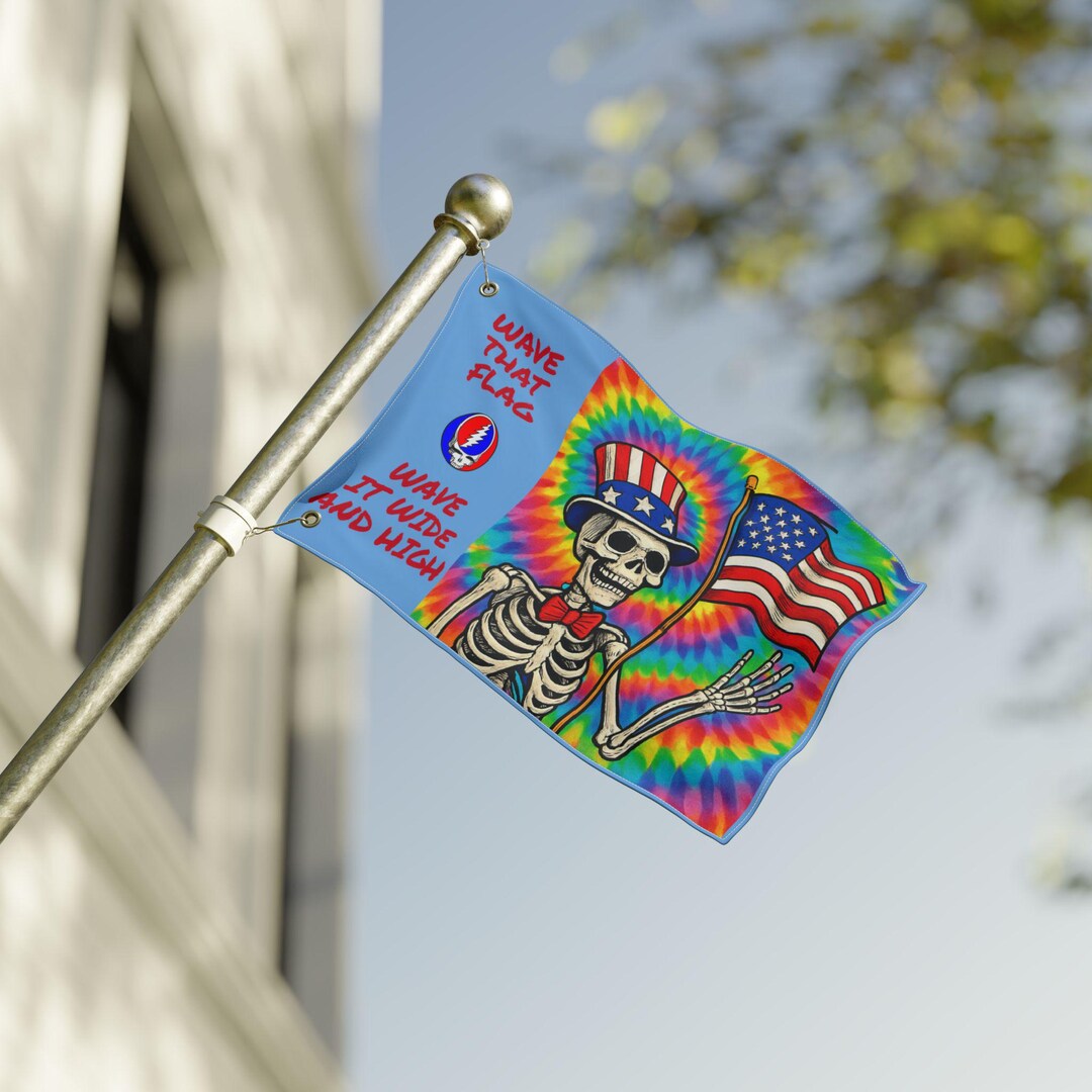 Bandera del Tío Sam de Grateful Dead, decoración patriótica de Deadhead ...
