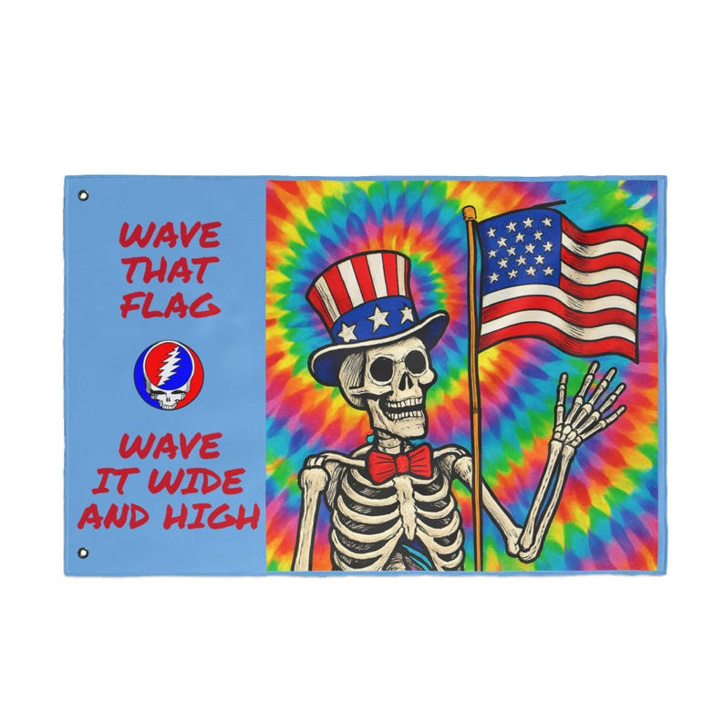 Bandera del Tío Sam de Grateful Dead, decoración patriótica de Deadhead ...