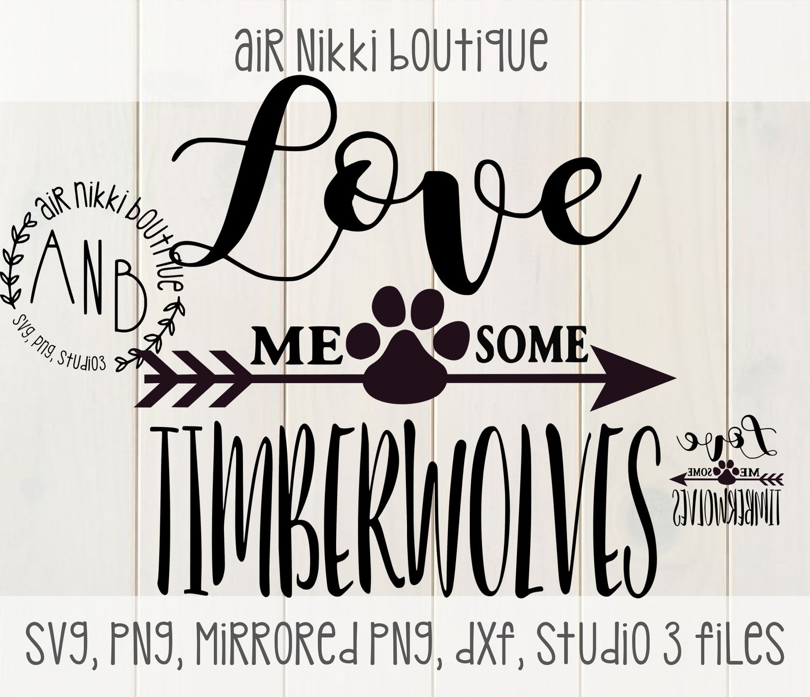 Love Me Some Timberwolves SVG PNG DXF Studio 3 Mirrored | Etsy