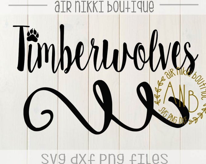 Timberwolves Paw Print SVG PNG DXF Files Instant Download - Etsy