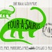 Four-a-saurus, Dinosaur Birthday, Birthday Shirt, 4th, Brontosaurus ...