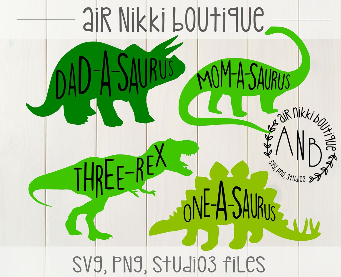 Three-rex One-a-saurus Mom-a-saurus Dad-a-saurus 3rd - Etsy