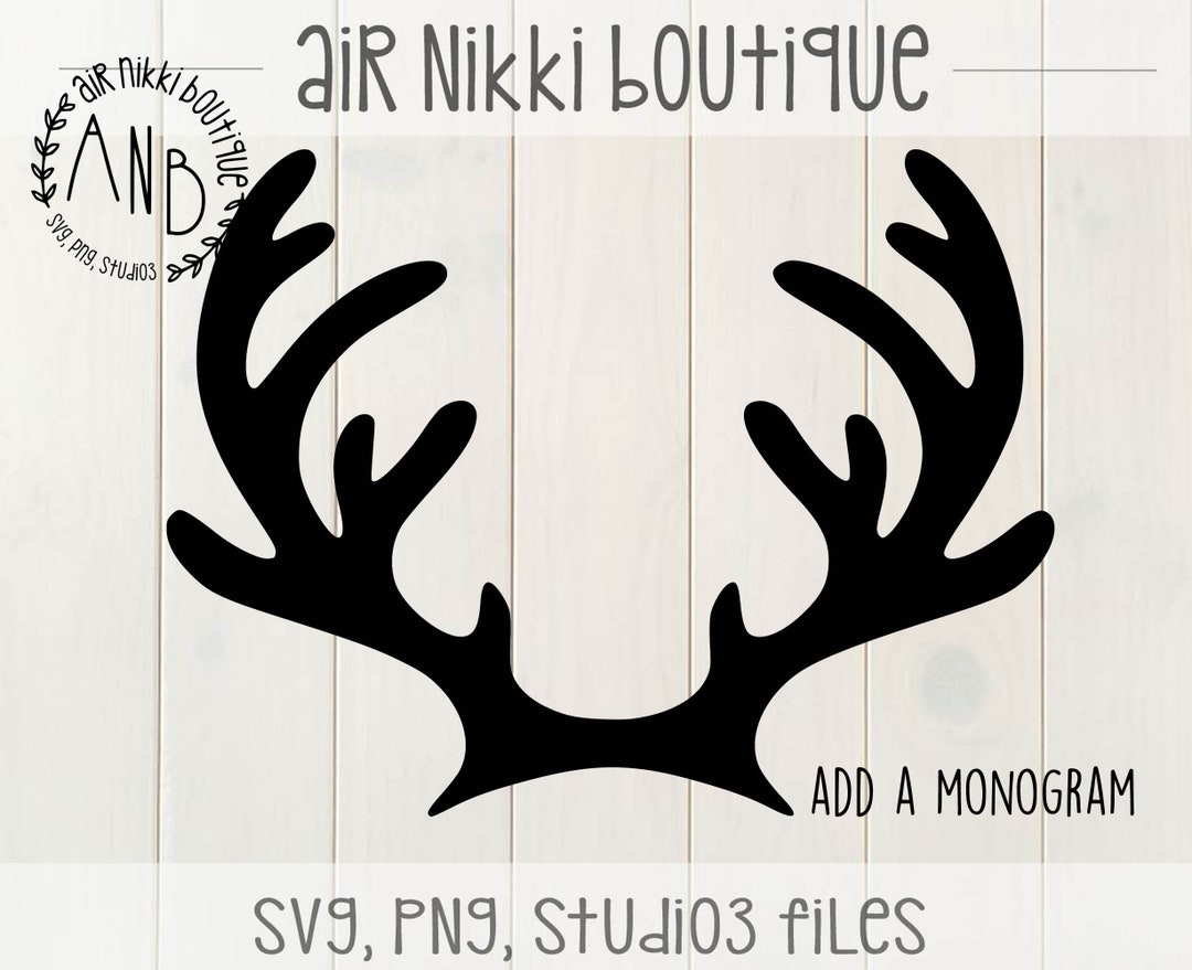Reindeer Antlers Only, Deer SVG, DXF, PNG, Studio 3 Files, Instant ...