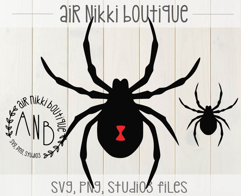 Black Widow Spider SVG PNG Studio 3 Files Instant Download - Etsy Canada