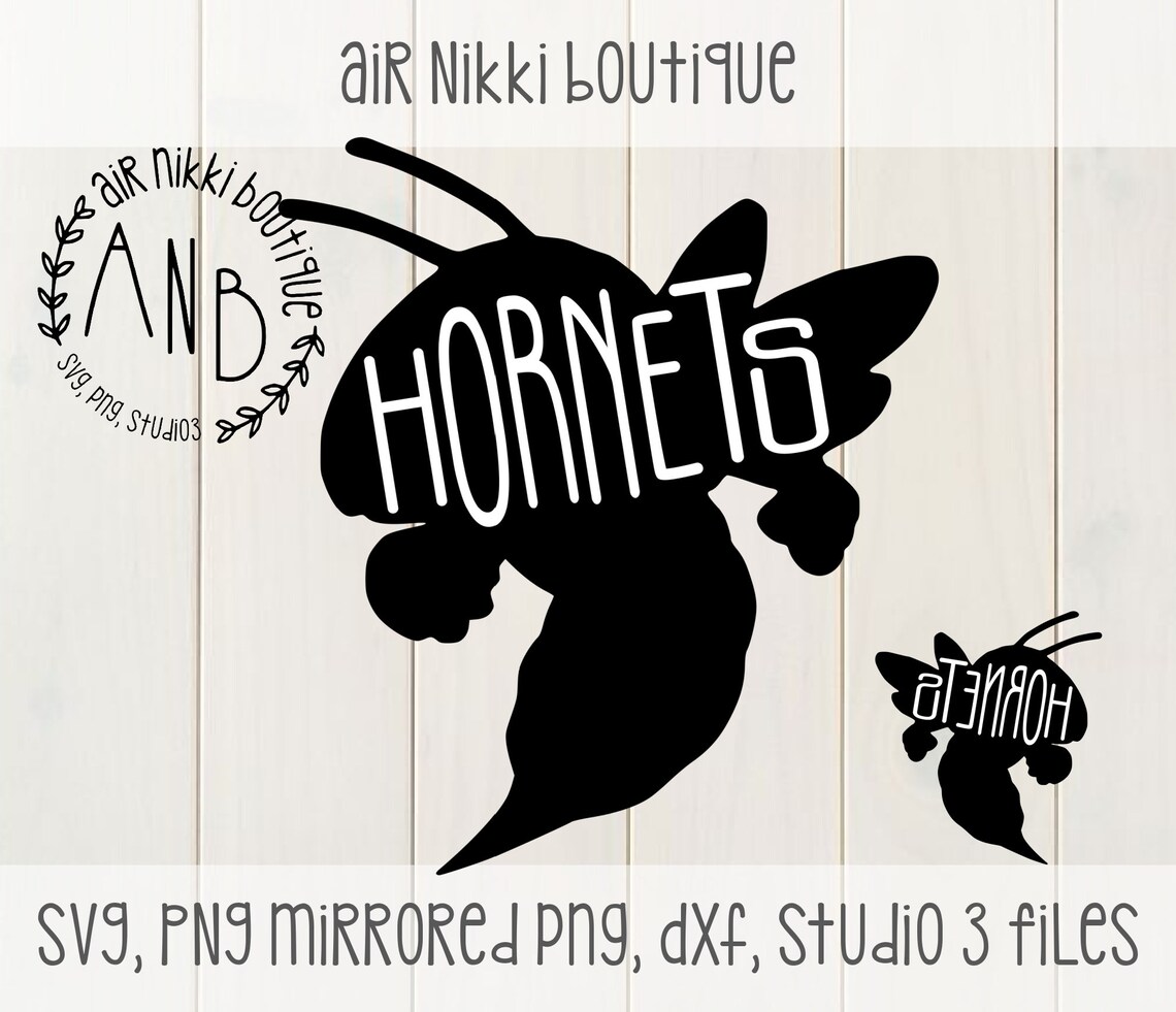 Hornets in Silhouette Hornet Outline SVG PNG DXF Mirrored - Etsy