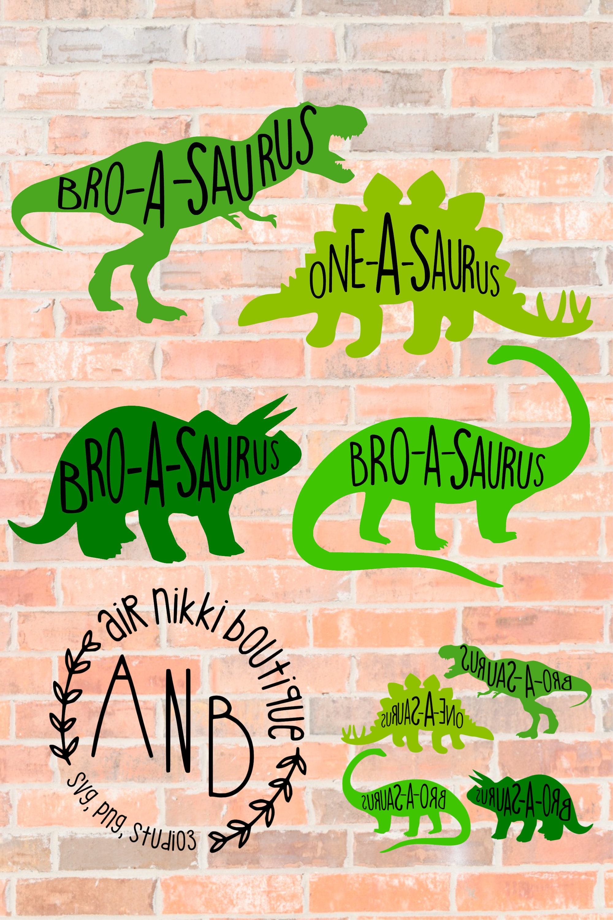 One-a-saurus Bro-a-saurus First Birthday Big Brothers - Etsy