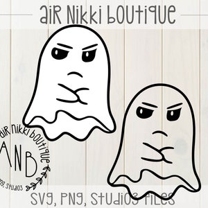 Mad Ghost SVG, PNG, Studio 3 Files, Outline, Layered Instant Download ...
