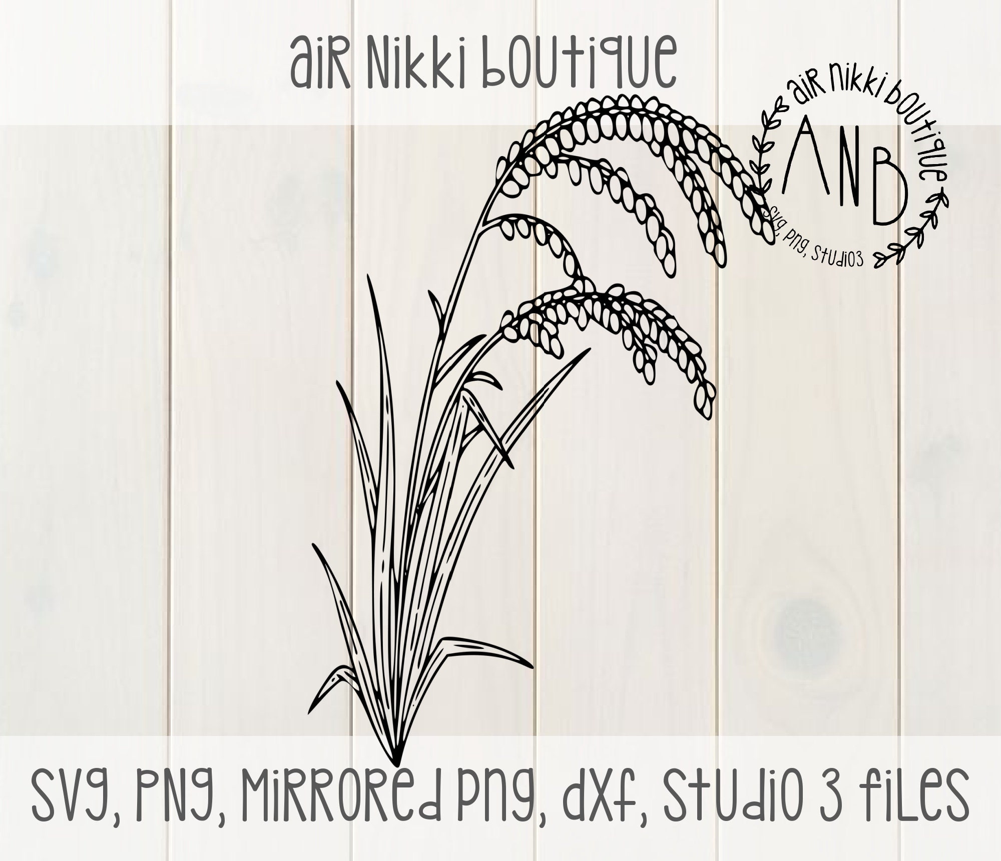 Rice Stock, SVG, PNG, Studio 3, Mirrored Png, DXF Files, Instant ...
