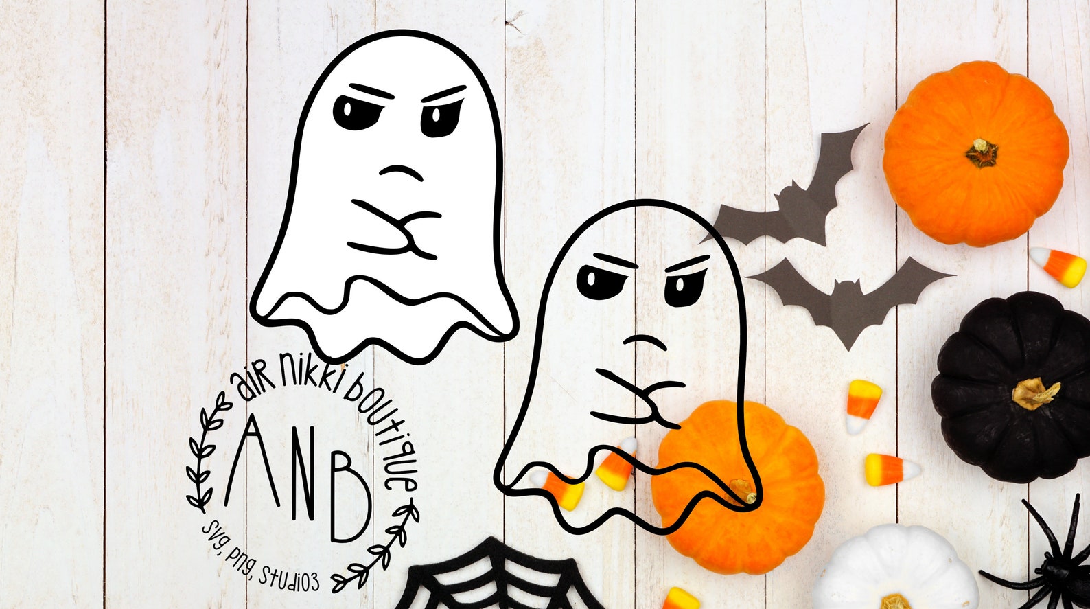 Mad Ghost SVG PNG Studio 3 Files Outline Layered Instant - Etsy
