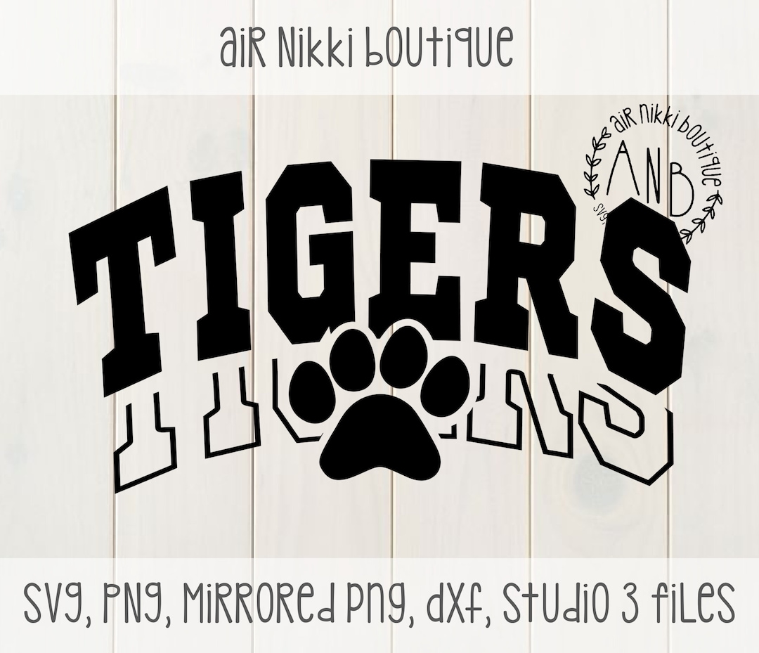 Tigers Paw Print SVG, PNG 300 Dpi, Mirrored Png, DXF Studio 3 Files ...