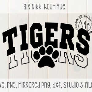 Tigers Paw Print SVG, PNG 300 Dpi, Mirrored Png, DXF Studio 3 Files ...