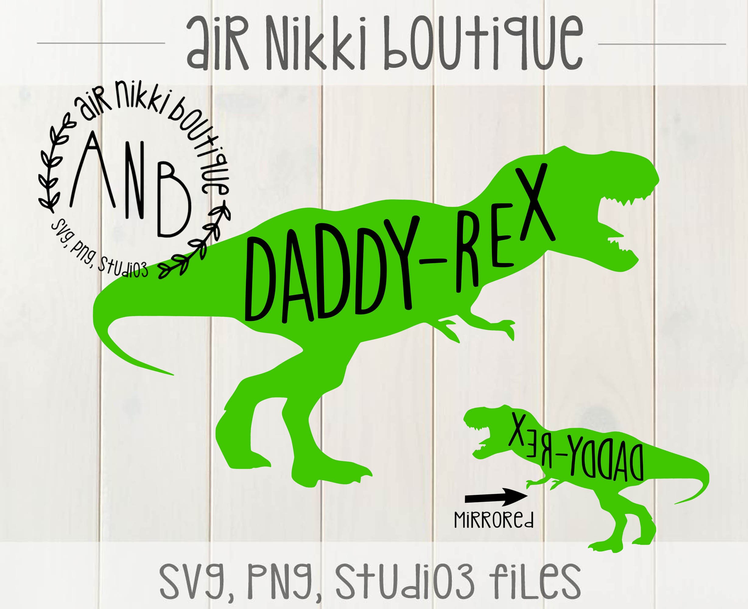 Daddy-rex SVG PNG Studio3 Mirrored Png Files Instant | Etsy