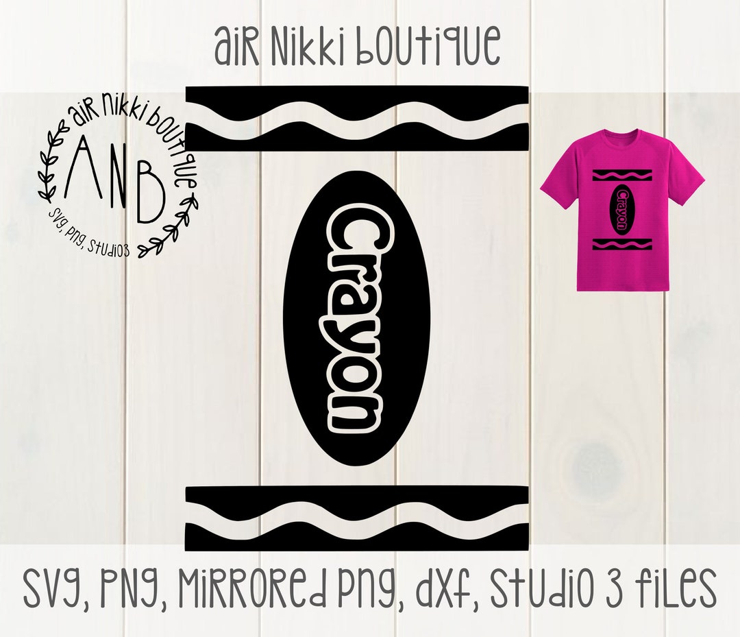 Crayon, Make Your Own, Crayon Shirt Costume, Dress Up, SVG, PNG, Studio 3 Files, Mirrored Png ...
