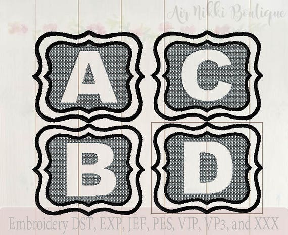 4x4 Embossed Alphabet 26 Letters Instant Download Files - Etsy