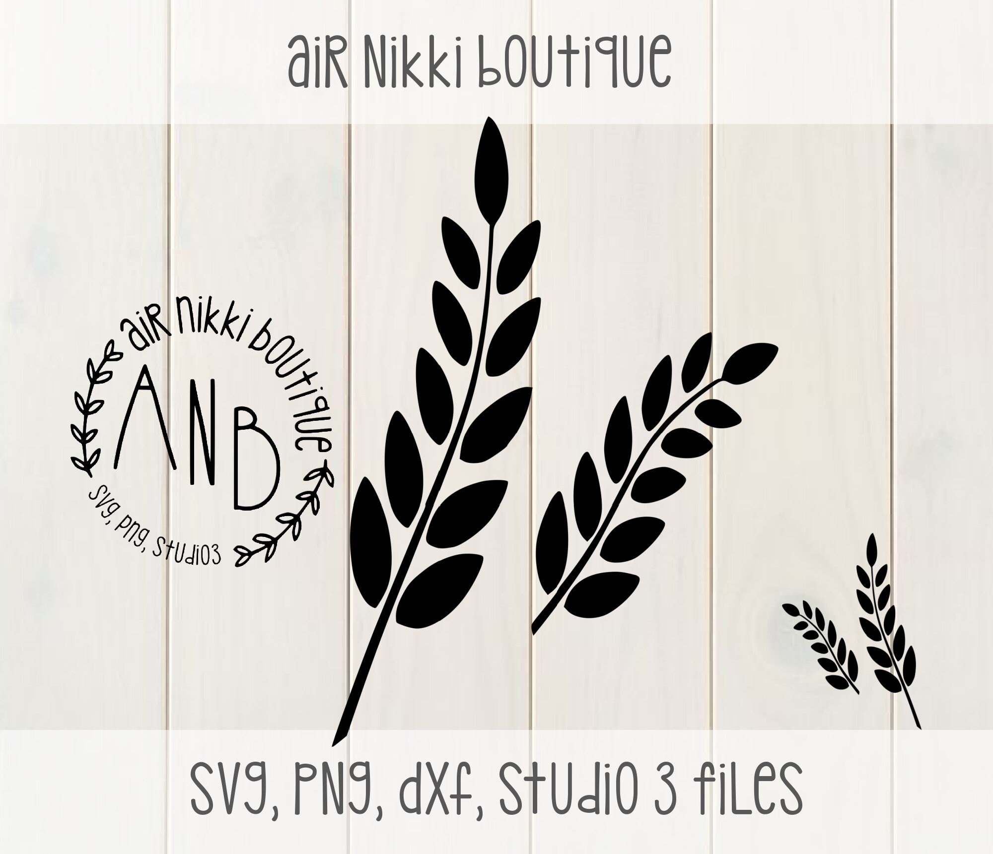 Wheat, Leaves, SVG, PNG, DXF, Mirrored Png, Studio 3 Files, Instant ...